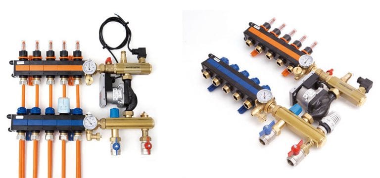 Vloerverwarming verdeler met pomp | Kunststof | Beste kwaliteit